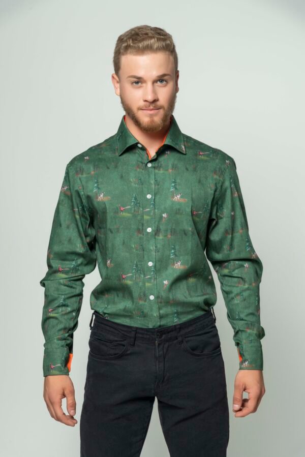VICTOR Green Forest luxury men’s shirt - Hartwell